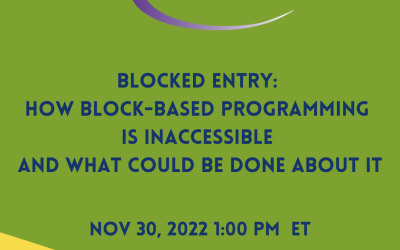 Blocked entry: how block-based programming is inaccessible and what could be done about it ...
